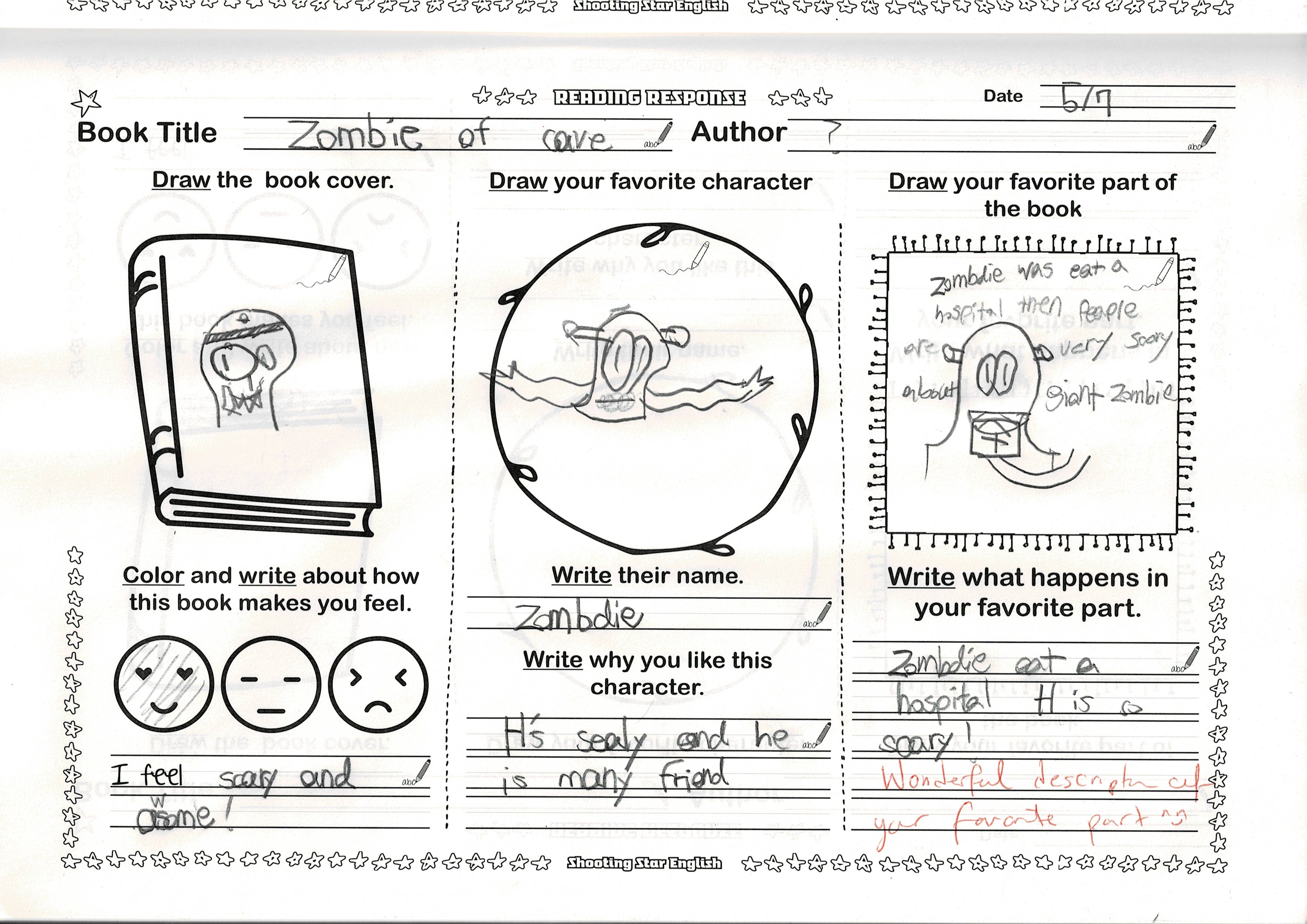 Reading Responses for May – Shooting Star English